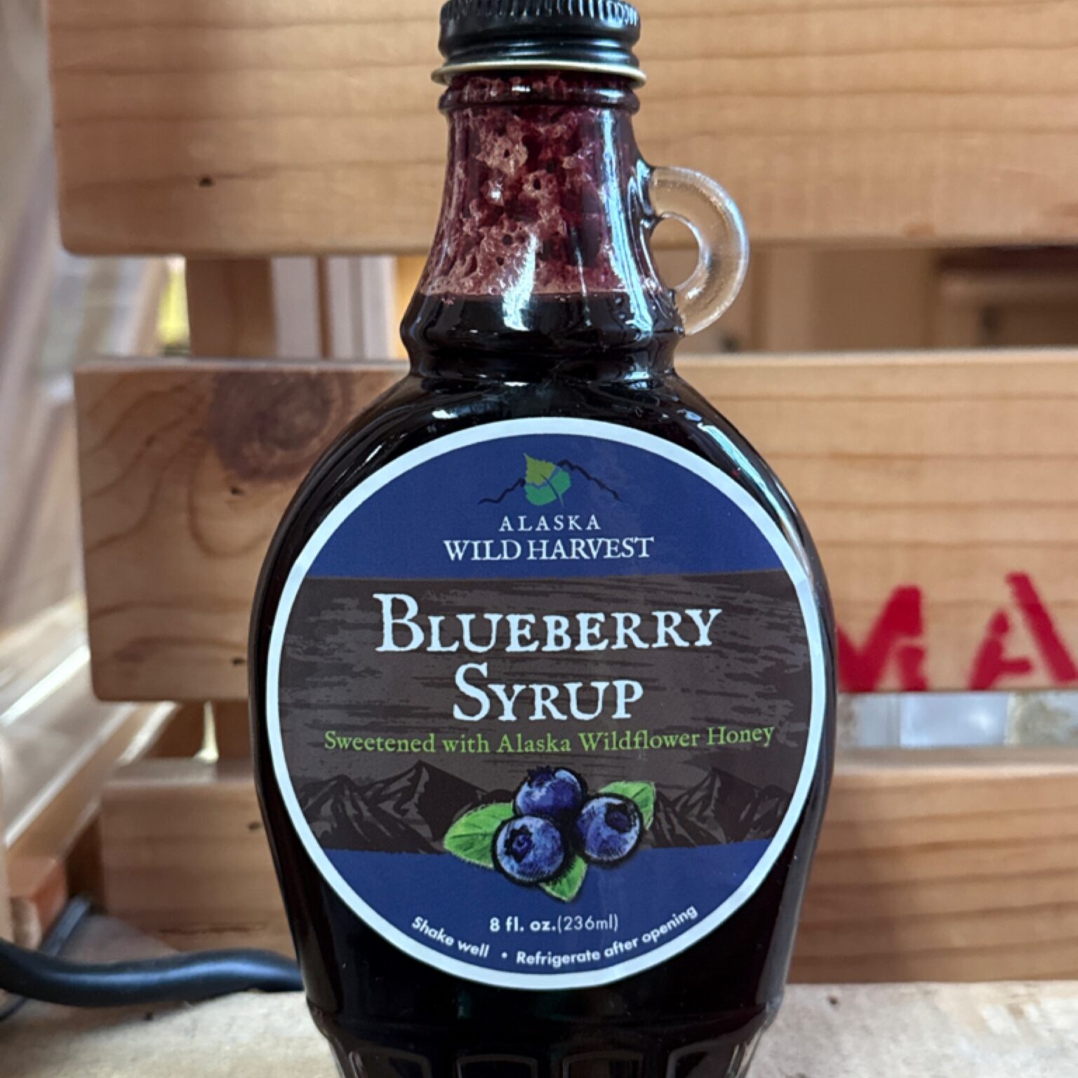 8oz. Borealis Blueberry Syrup Glass Bottle – Sam McGee's